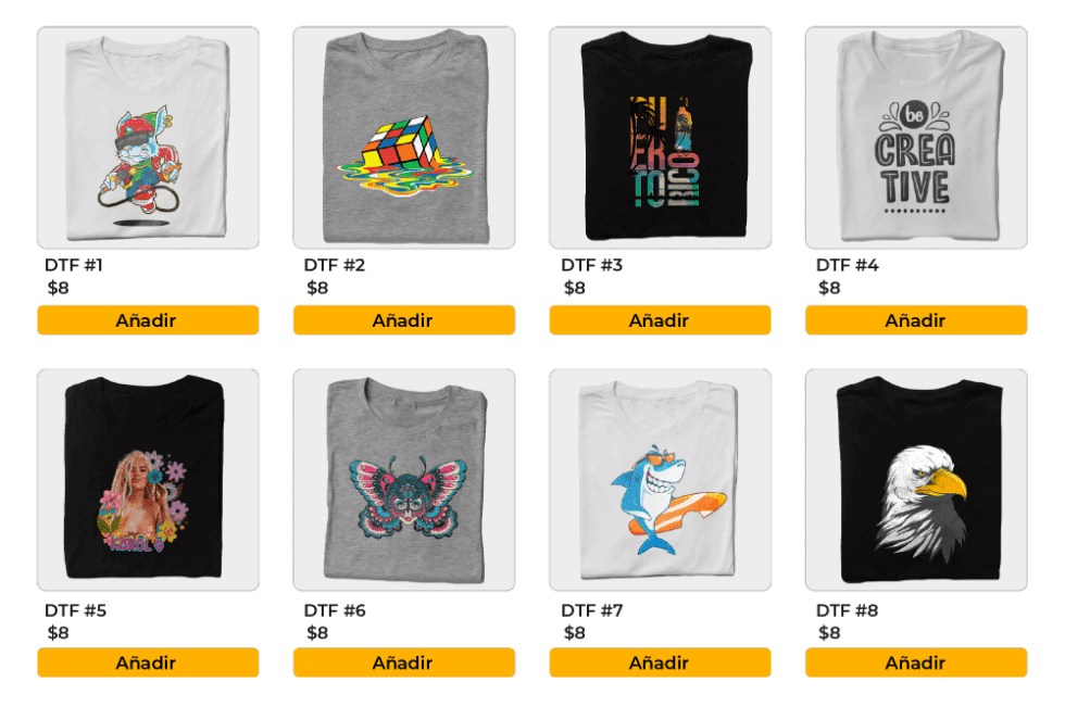 Servicio de impresión DTF - TFD Customs